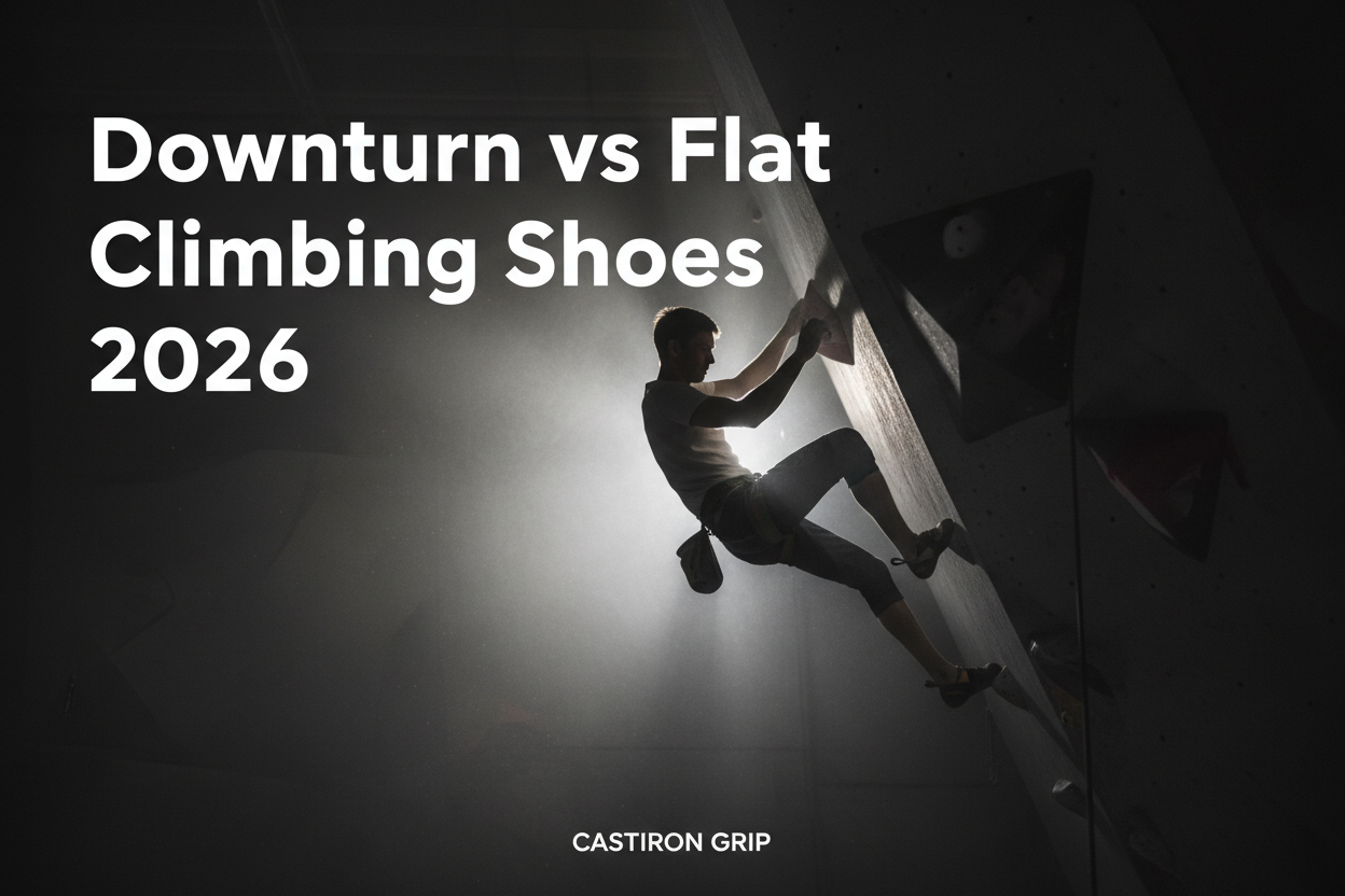 Downturn vs Flat Climbing Shoes 2026 — USA & Canada | Castiron Grip ...